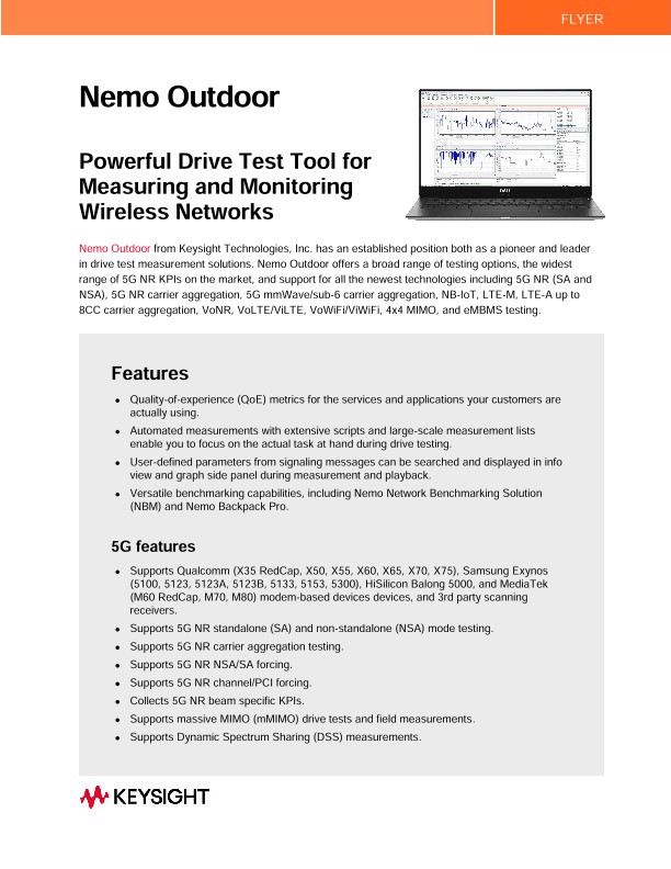 Nemo Outdoor PDF Asset Page | Keysight